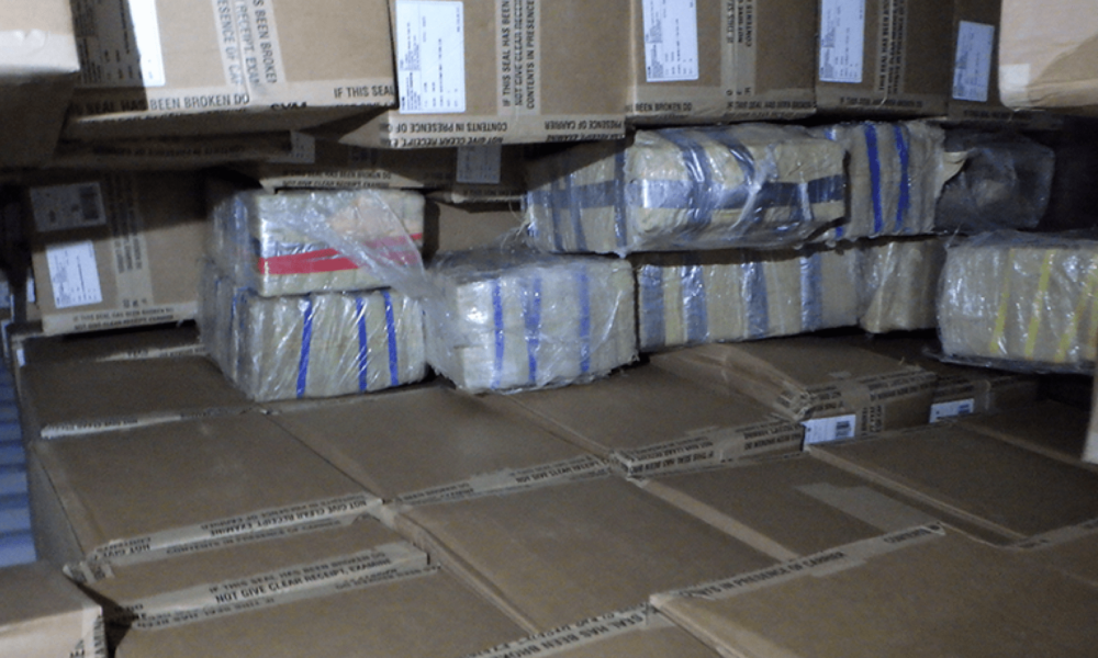 1100 kilos of cocaine was found in the container that came from Turkey ...